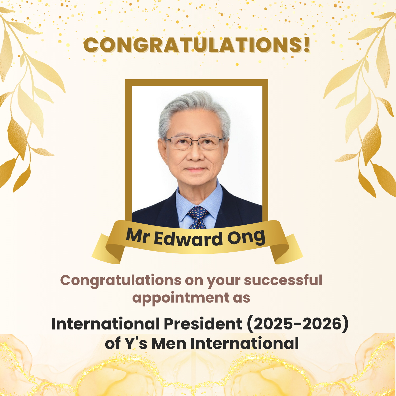 Congratulations to Mr Edward Keng-Wan Ong on His Successful Appointment ...